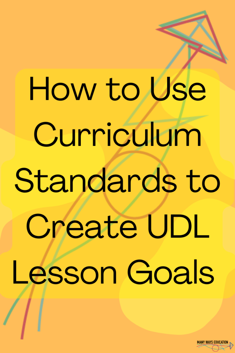 How to Use Curriculum Standards to Create UDL Lesson Goals – Many Ways ...